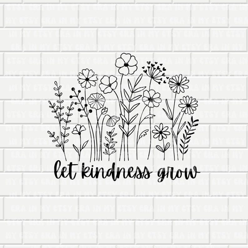 Let Kindness Grow Pink Shirt Day PNG JPG PDF Digital Download File for ...