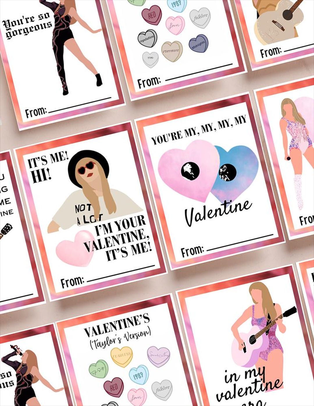 Taylor Swift Valentine's Cards Printable Print at Home for Your Swiftie ...