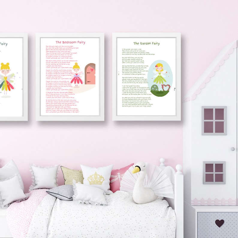 The Garden Fairy - Children's Poem, Children's Wall Art, Bedroom Poster ...