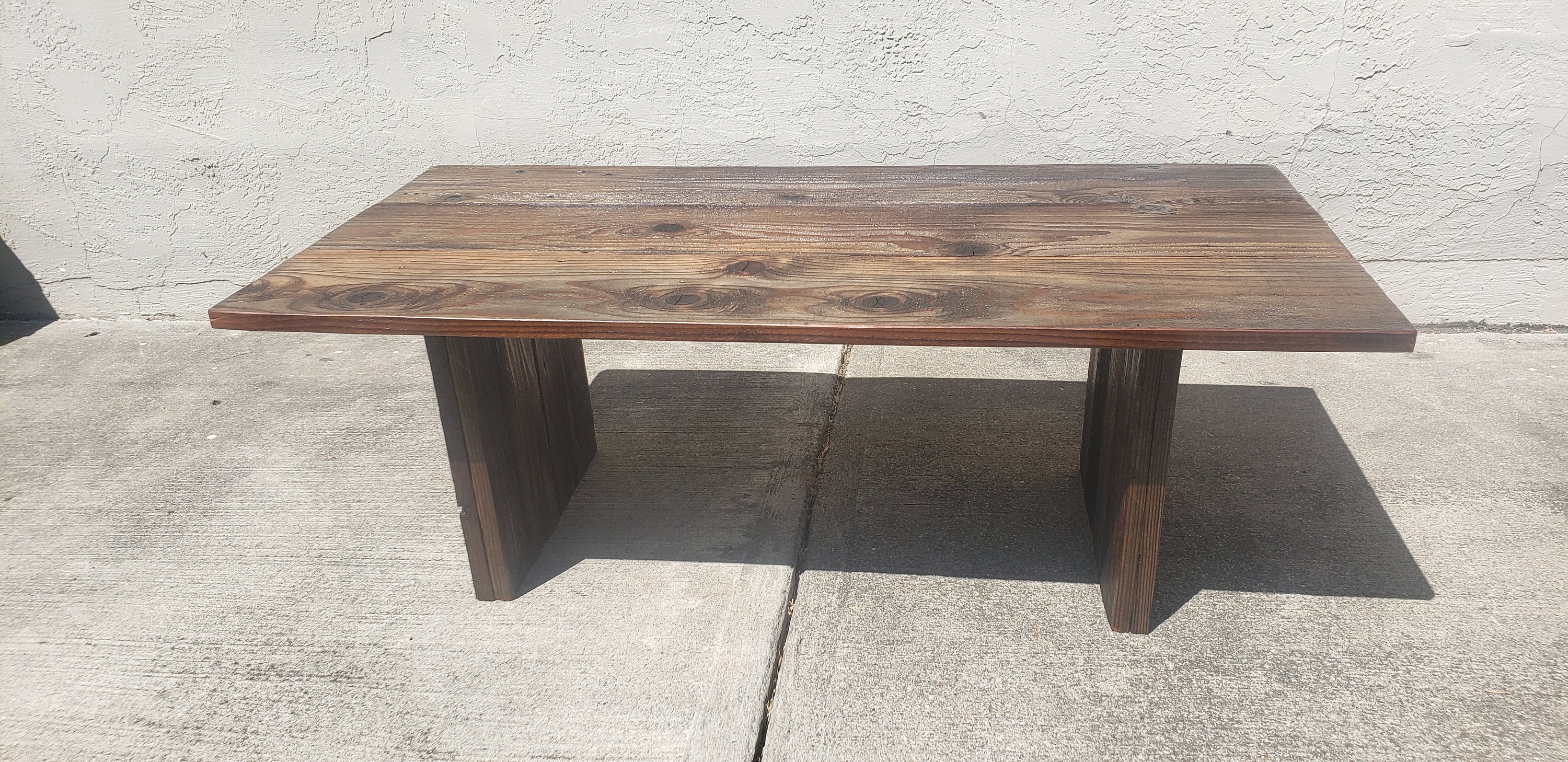 Reclaimed Fence Wood Coffee Table - Ships Flat, Minor Assembly Required ...