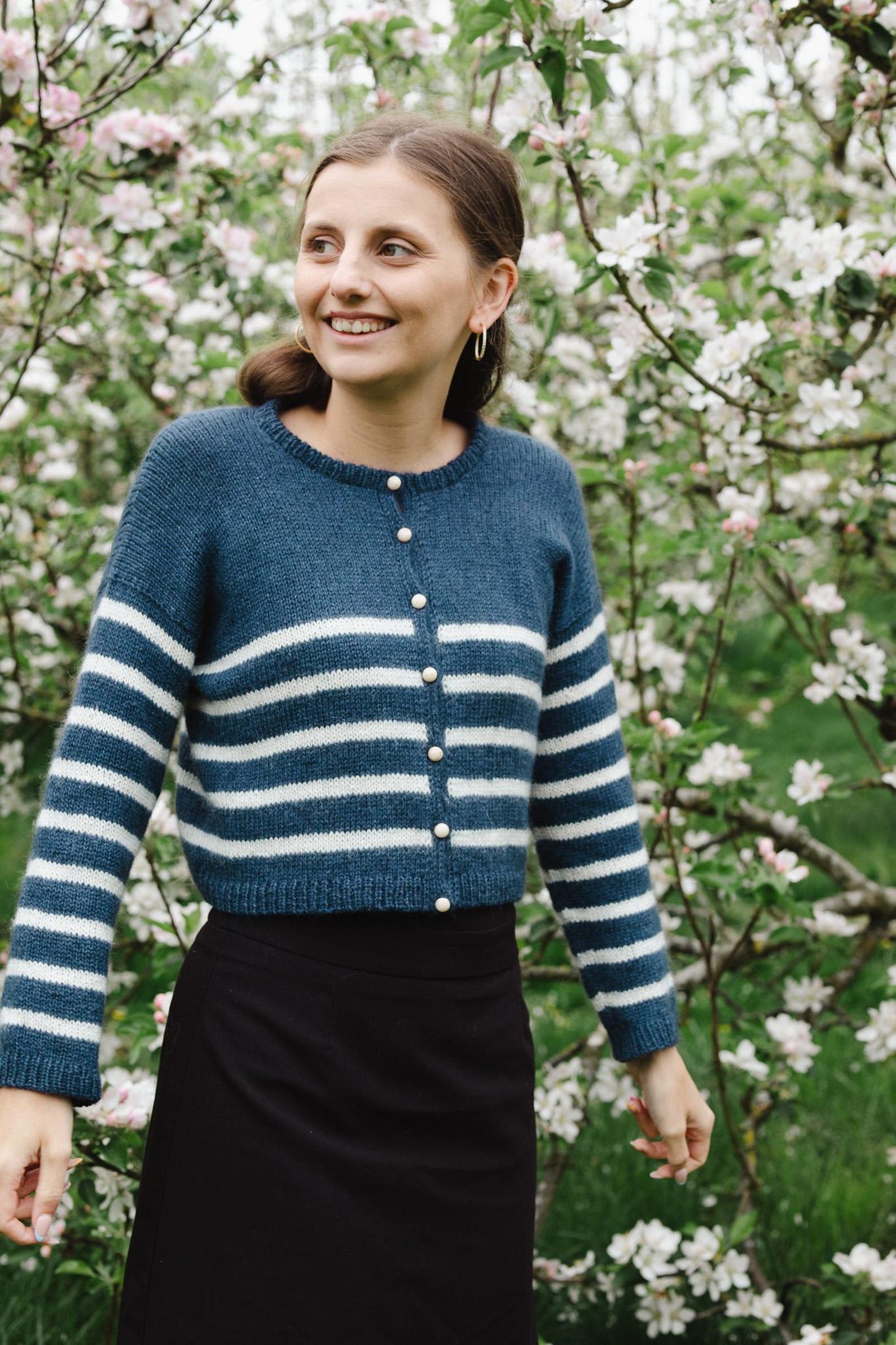 Button Cardigan | Iris Cardigan | Drop Shoulder Cardigan | Round Neck ...