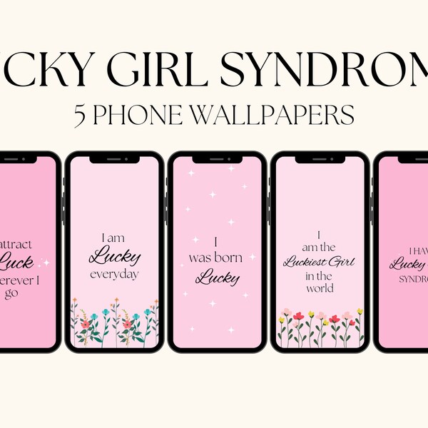Lucky Girl Syndrome Wallpaper Etsy