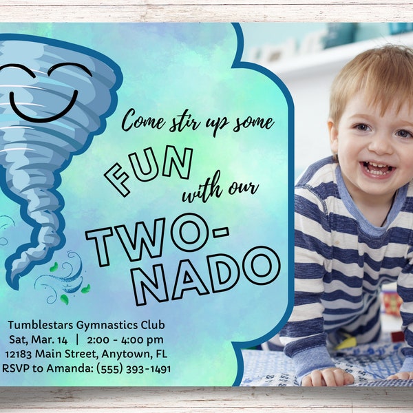 Twonado Birthday Invitation - Etsy