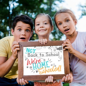 Back to Homeschool Sign - Not Back to School - Printable First Day of ...