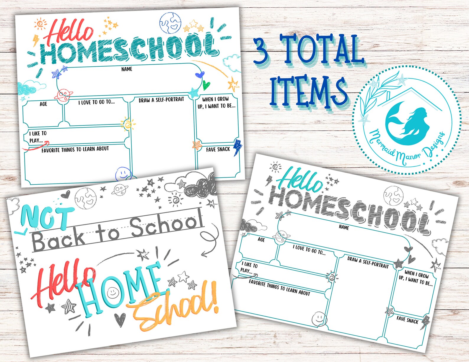 Hello Homeschool Sign - Not Back to School - Printable First Day of ...