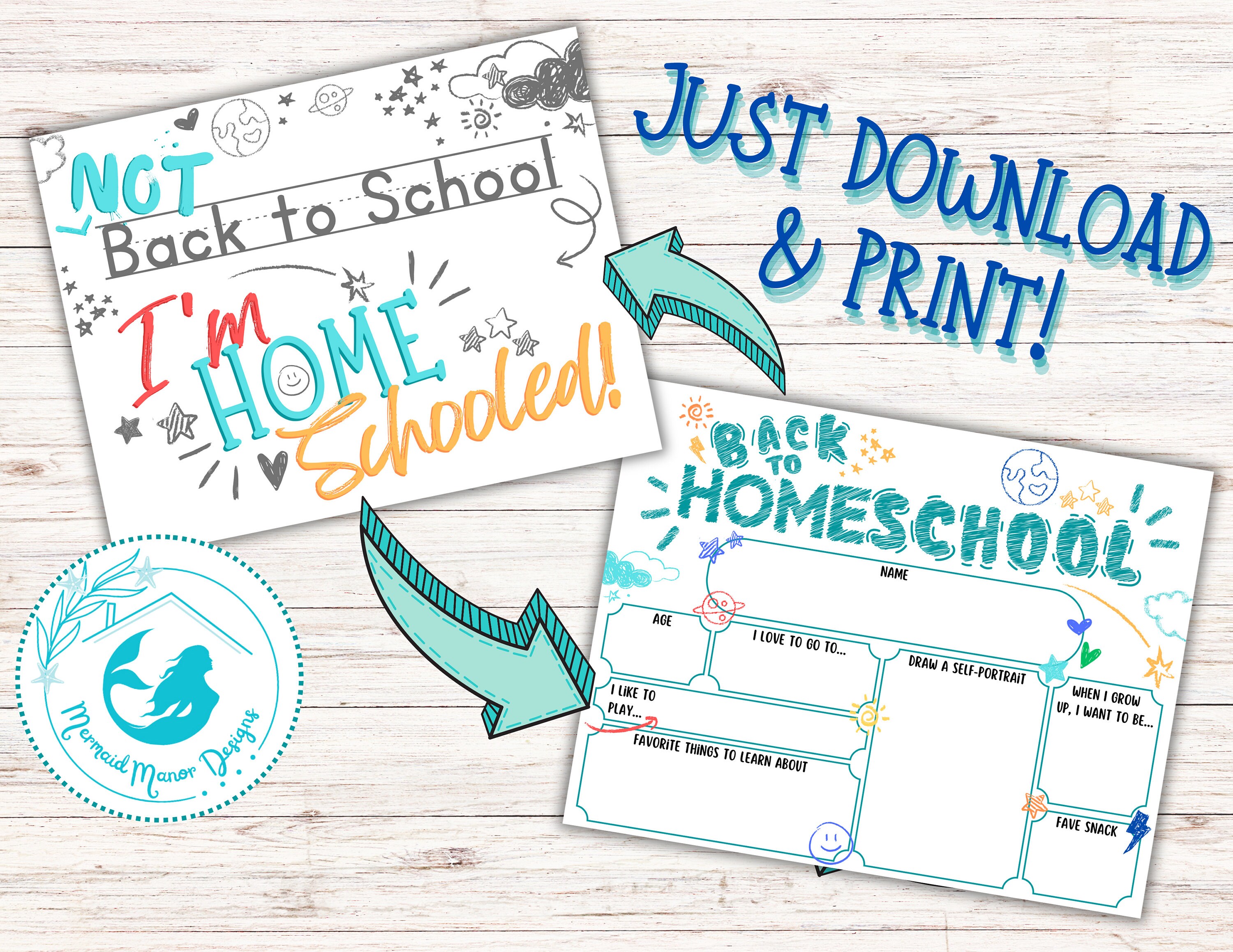 Back to Homeschool Sign - Not Back to School - Printable First Day of ...