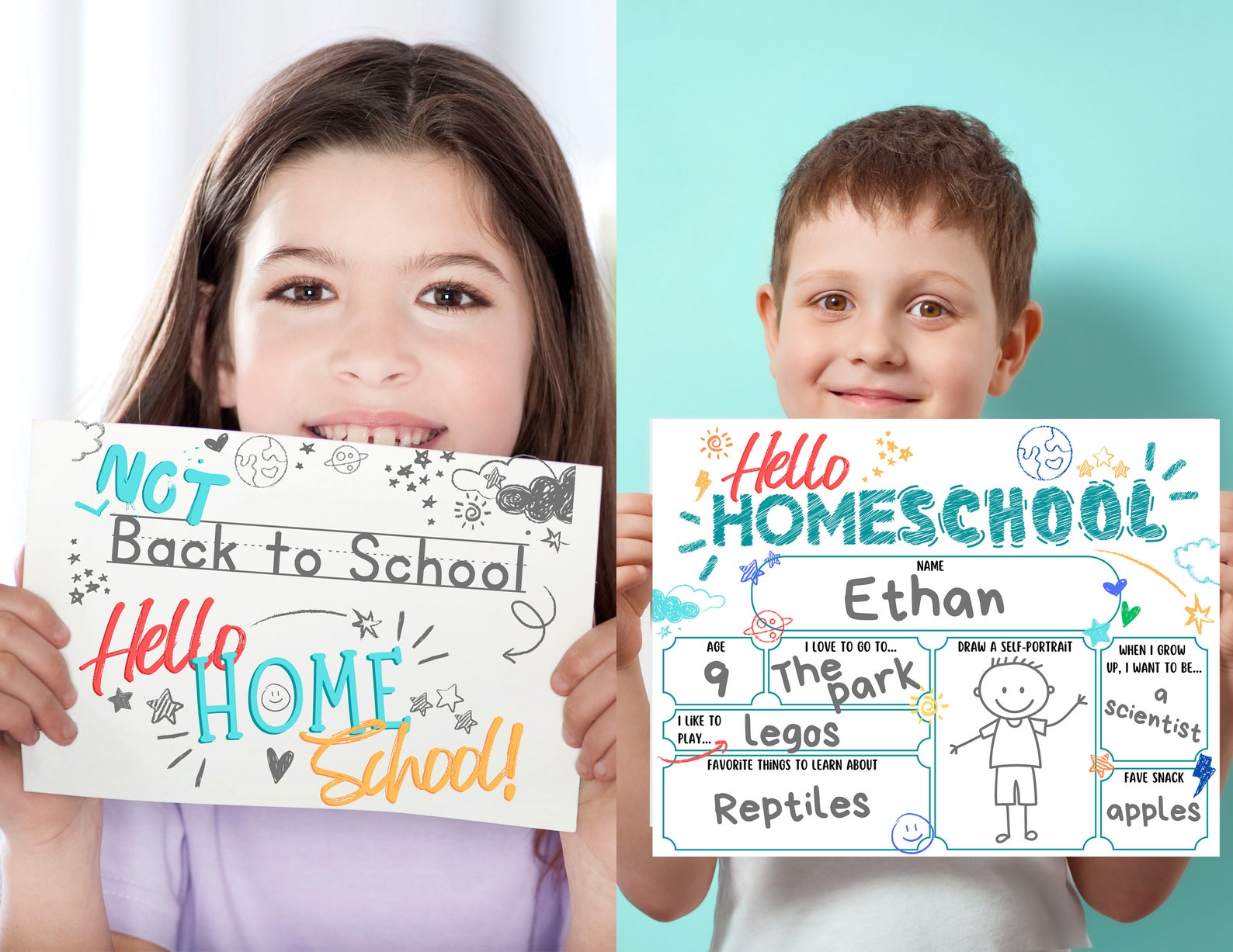 Hello Homeschool Sign - Not Back to School - Printable First Day of ...