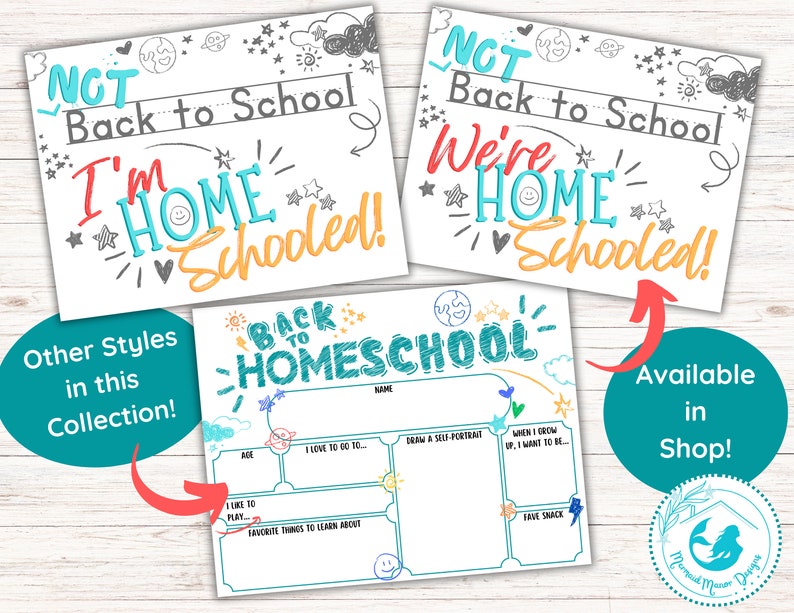 Hello Homeschool Sign - Not Back to School - Printable First Day of ...