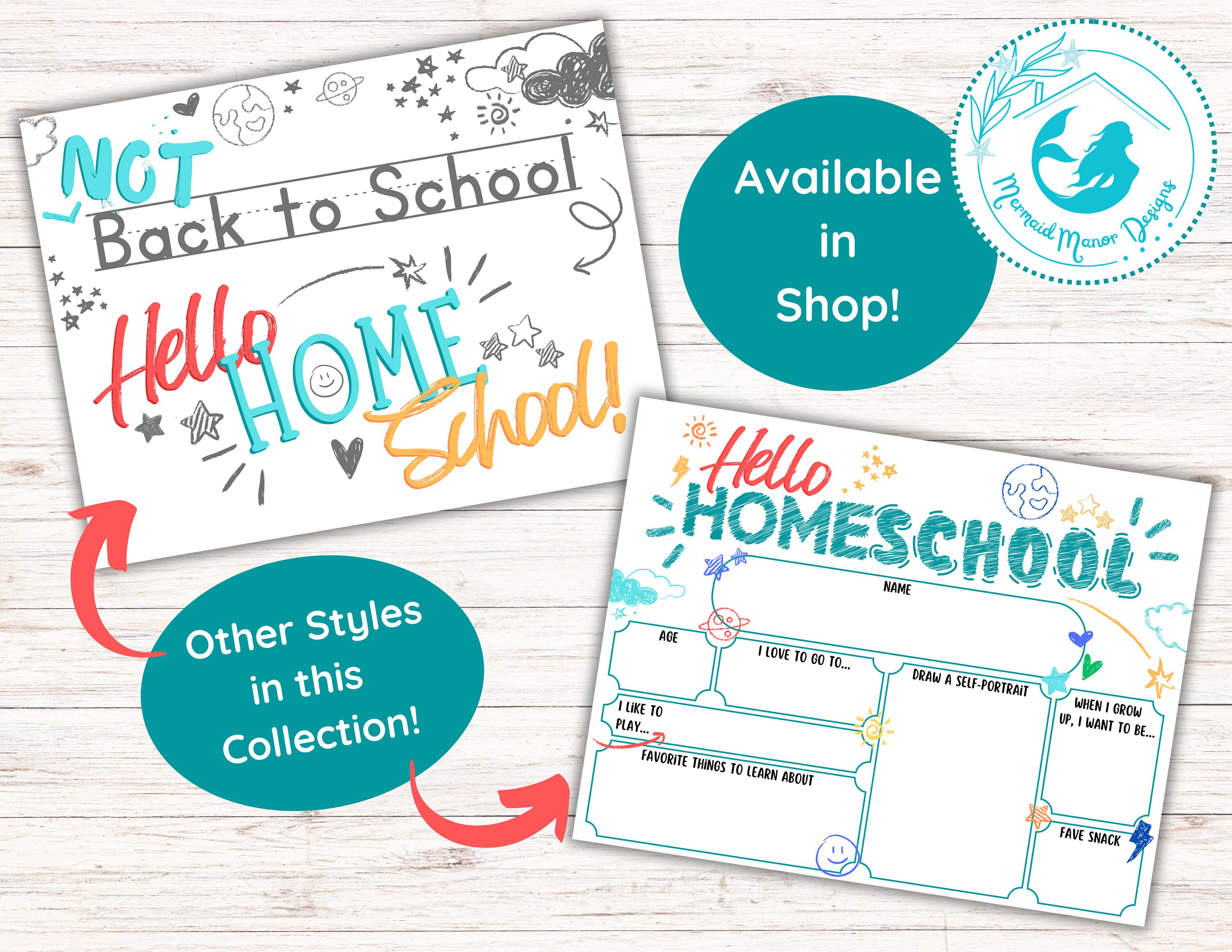 Back to Homeschool Sign Not Back to School Printable First Day of Home ...