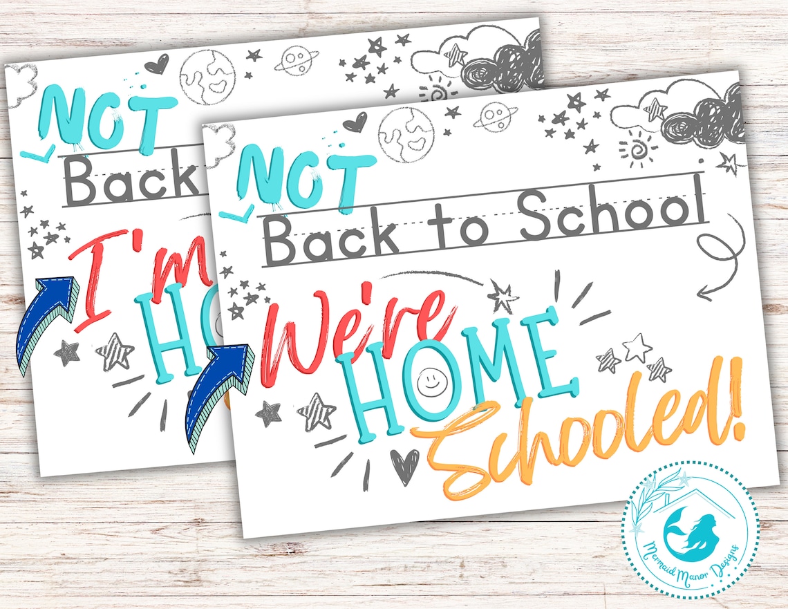 Back to Homeschool Sign Not Back to School Printable First Day of Home ...