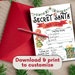 Secret Santa Wish List Printable Instant Download 5x7 Christmas ...
