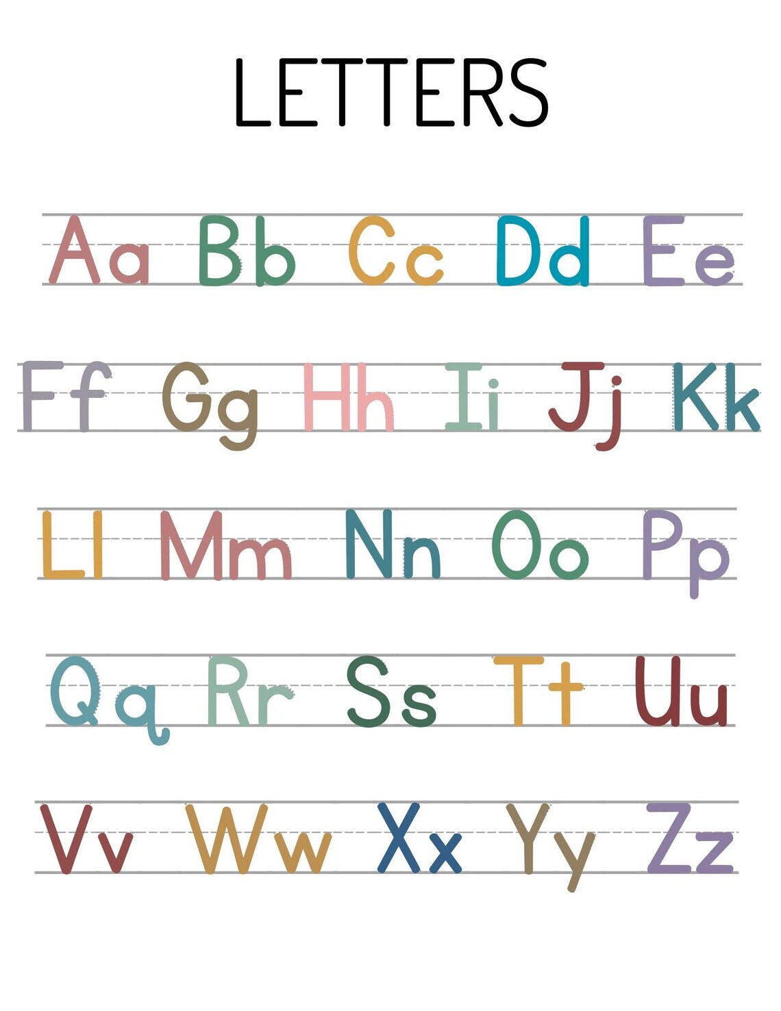 DIGITAL PRINT - Alphabet & Numbers Poster - Black and White/color ...