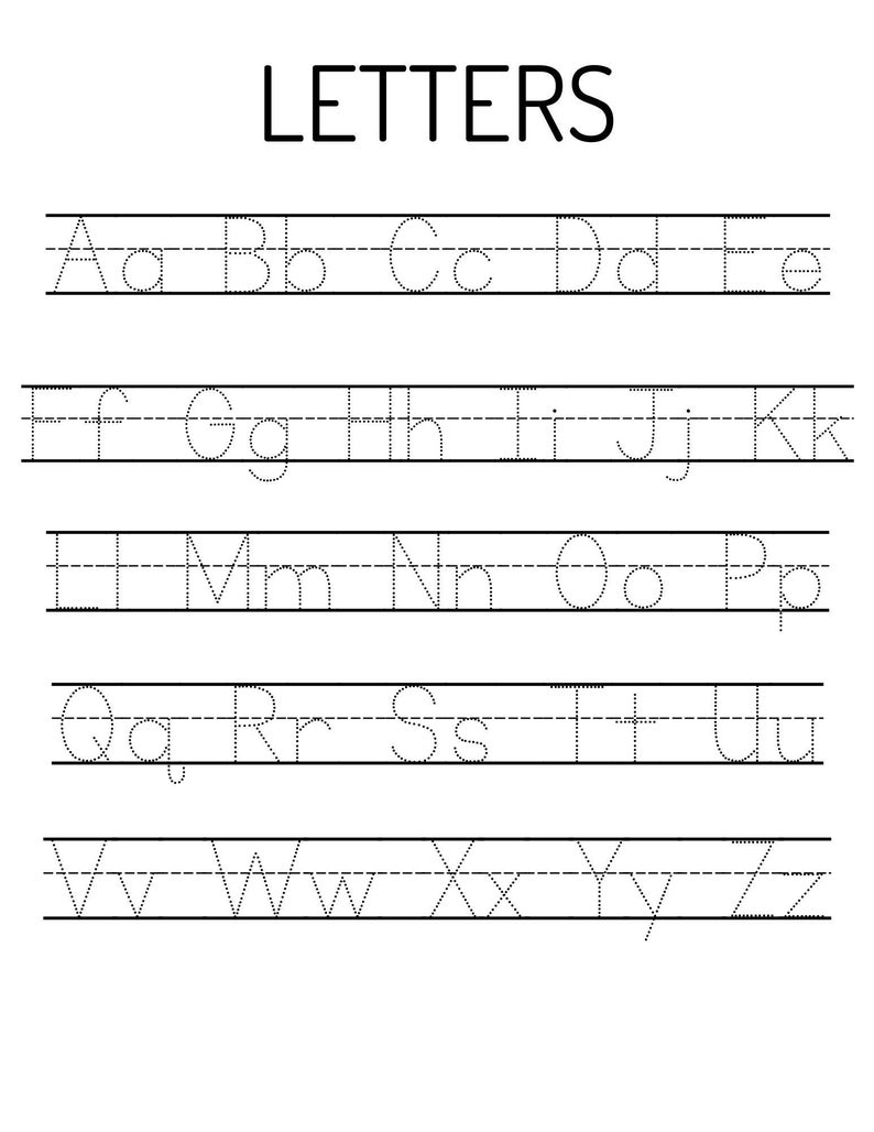 DIGITAL PRINT - Alphabet & Numbers Poster - Black and White/color ...