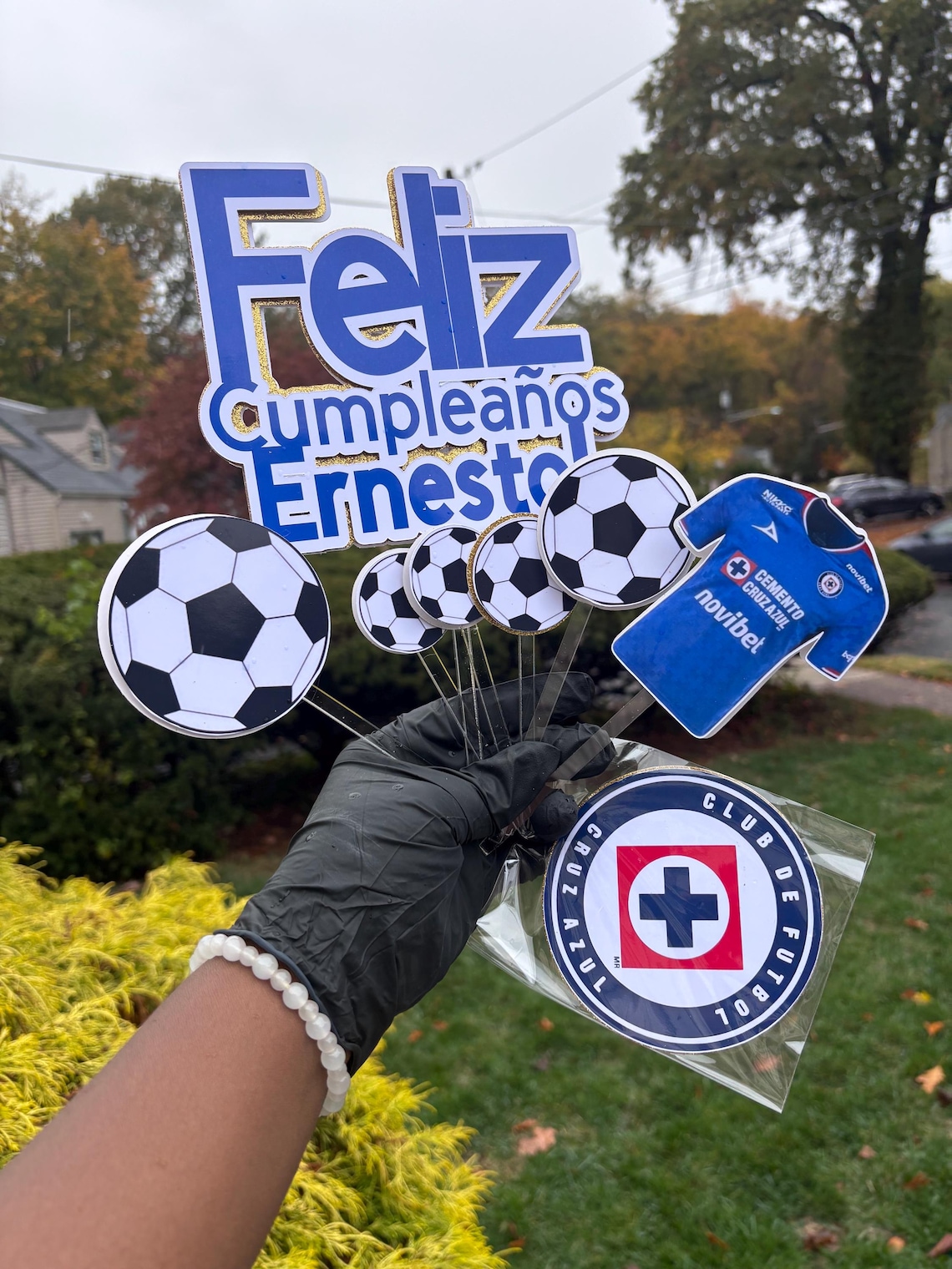 Cruz Azul Soccer Birthday Cake Topper | Personalized Soccer Party ...