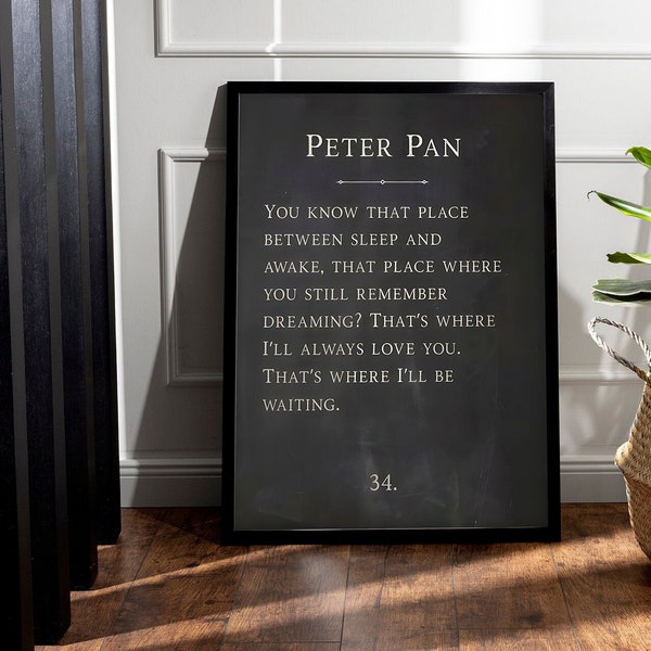 Peter Pan Poster - Etsy