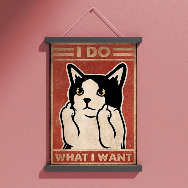 Middle Finger Cat - Etsy