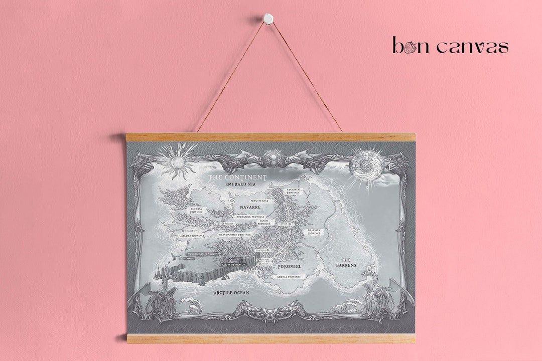 The Witcher Map, the Continent Map, Geralt of Rivia Wall Decor, the ...