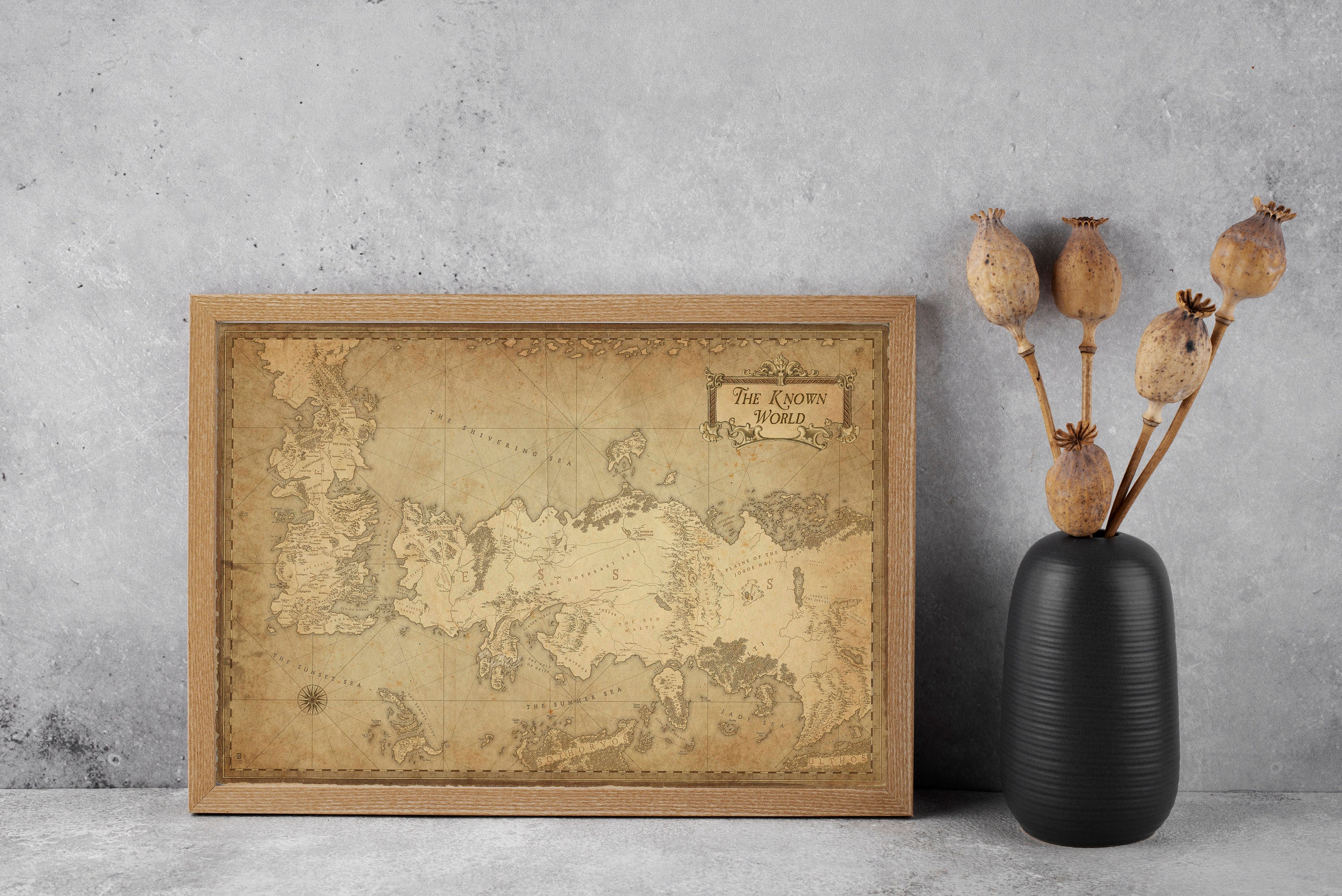 The Known World Westeros Map the Known World Map Print - Etsy