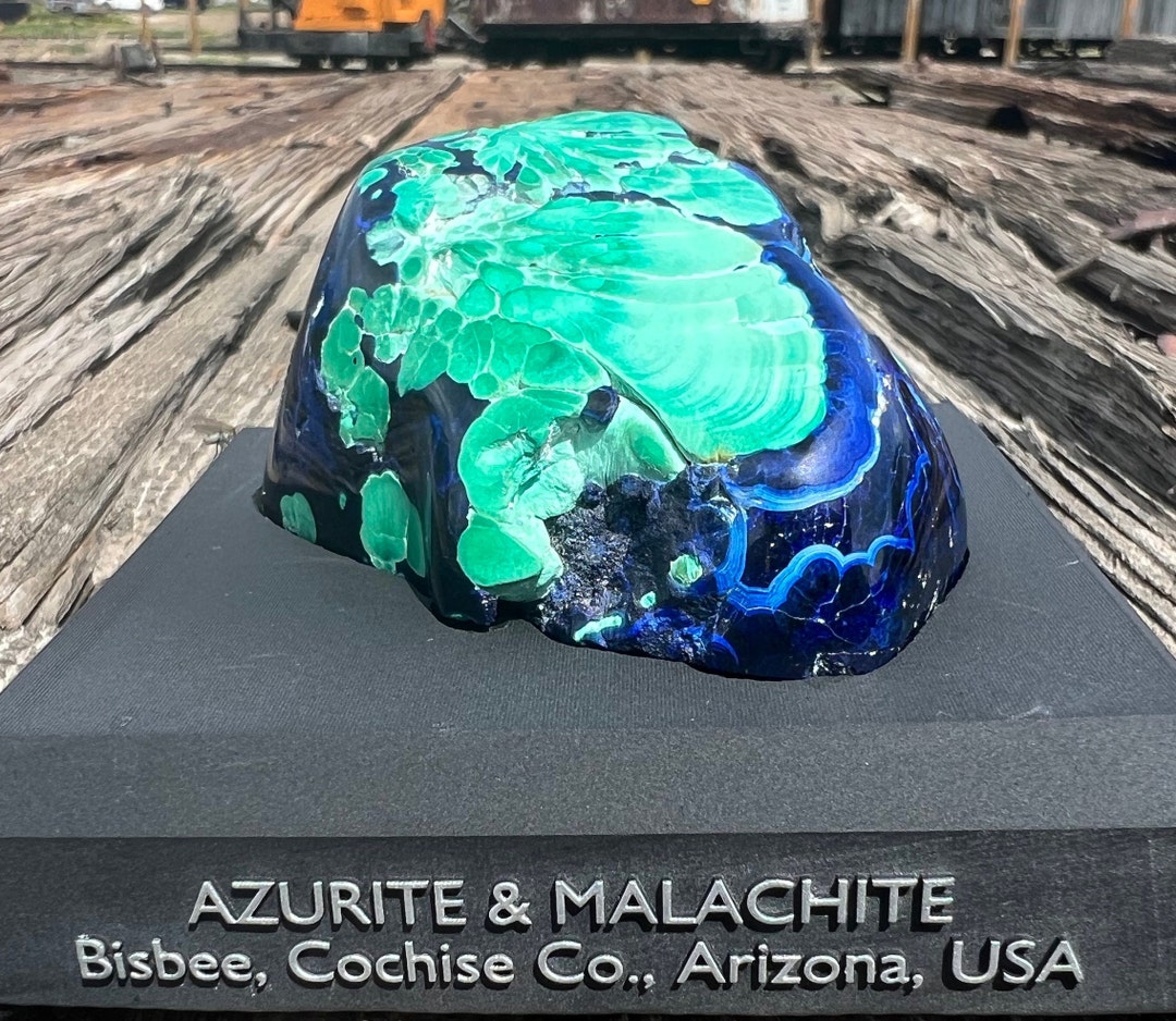 AZURITE and MALACHITE (old Material) - Etsy