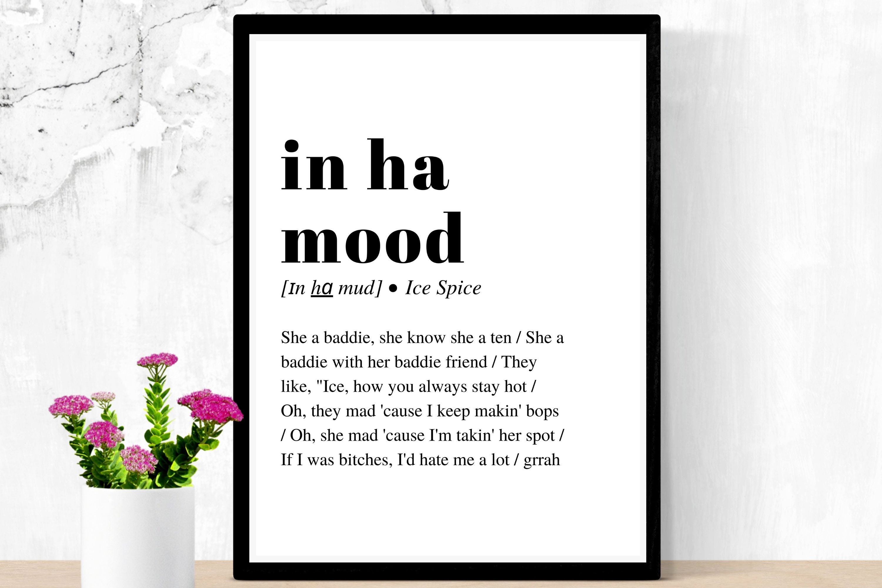 Ice Spice Lyrics Wall Art, Digital Download, Lyrics Poster, Wall Art ...