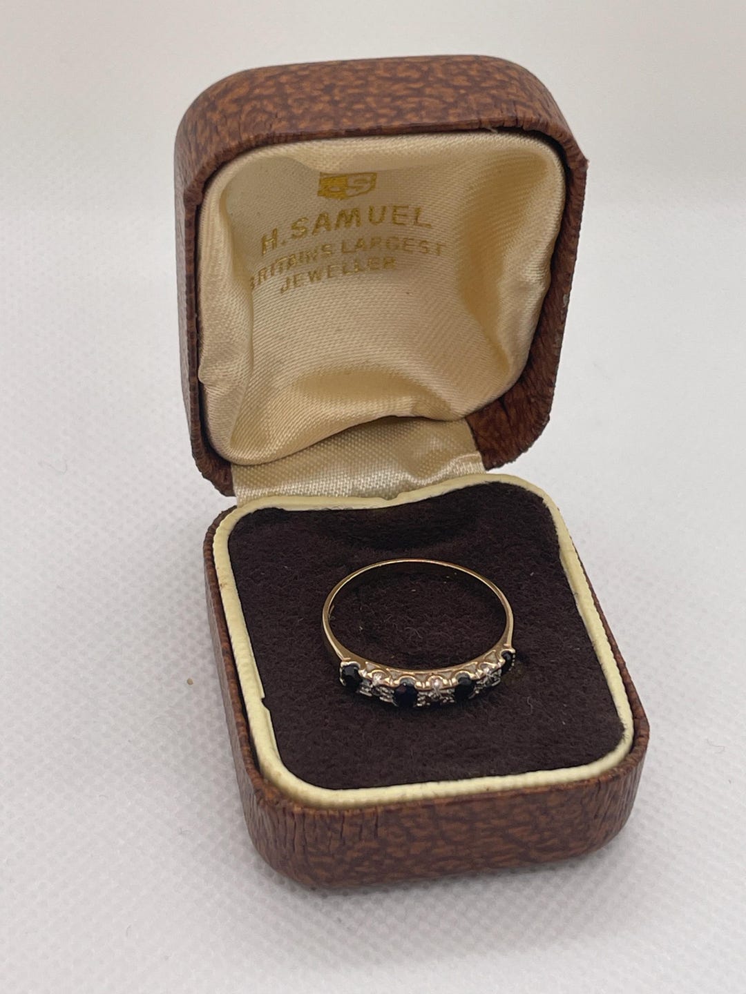 Preloved 9ct Gold Sapphire and Diamond Ring Vintage Jewelry, Preloved ...