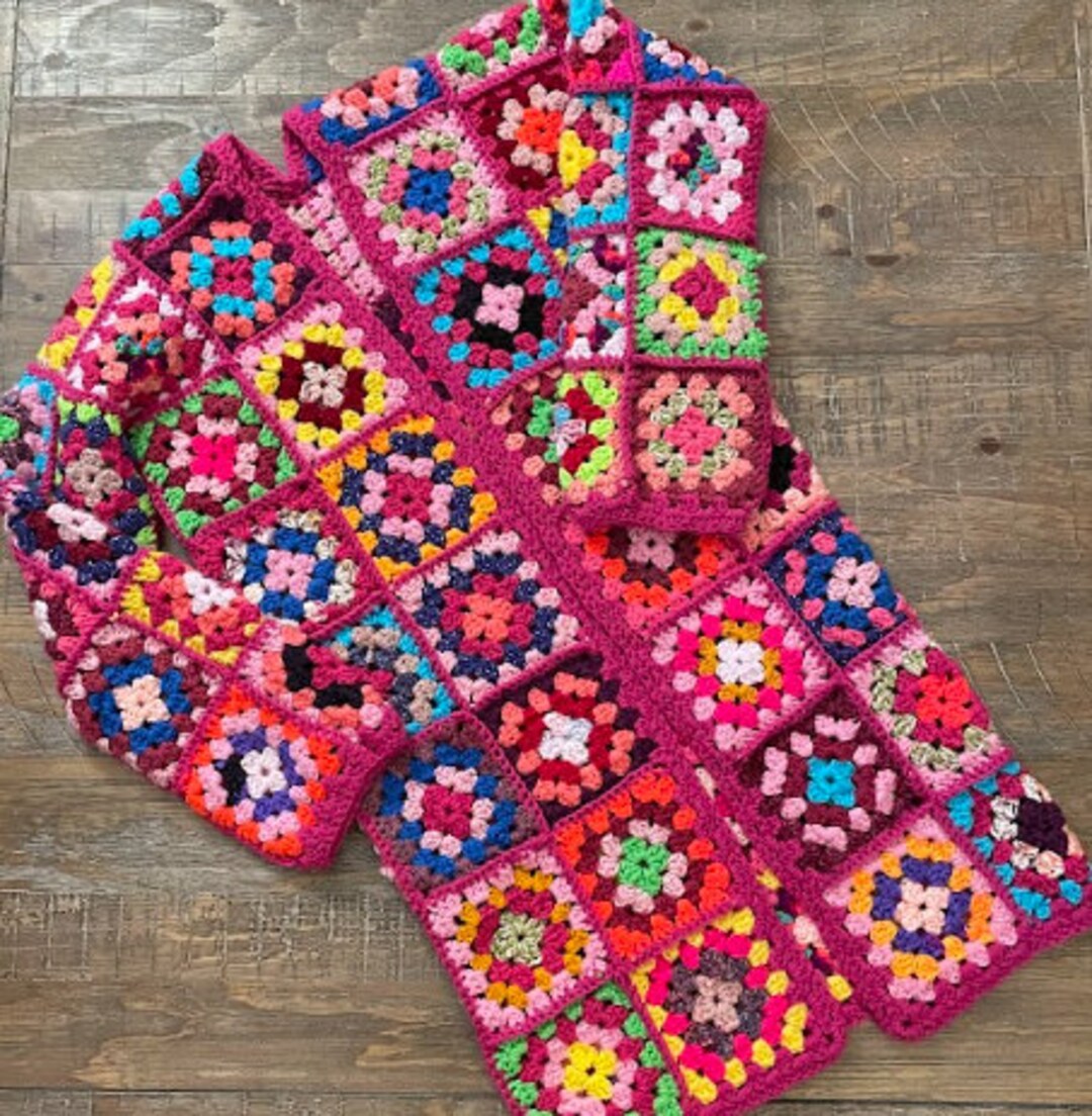 Granny Square Duster - Etsy