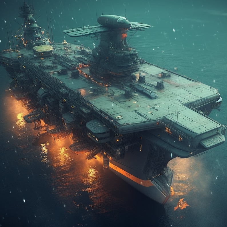 Cyber Carrier AI Art Collection - Etsy