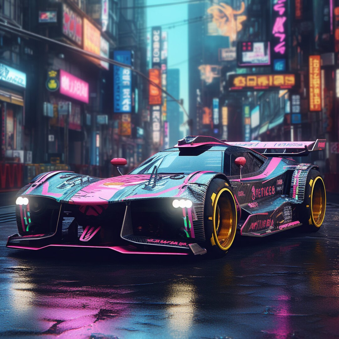Cyber Racecar AI Art Collection - Etsy