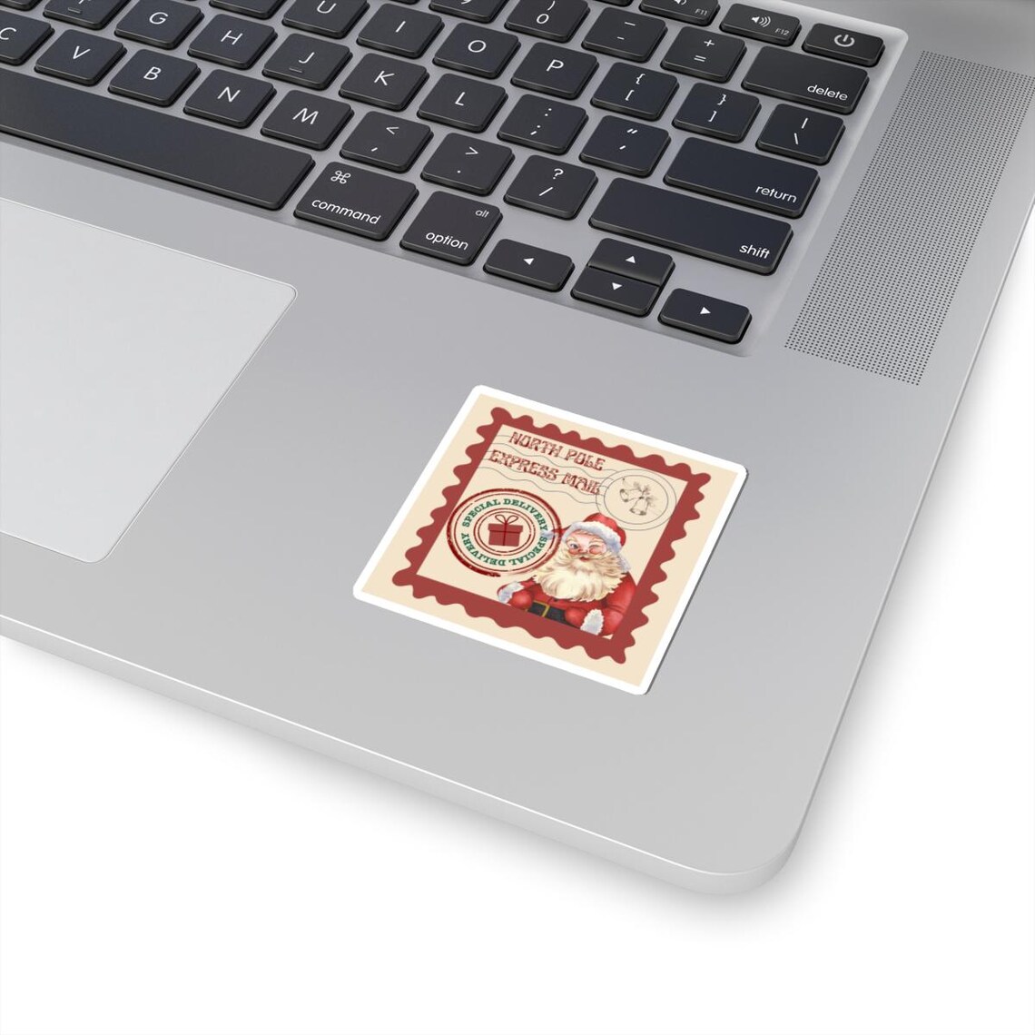North Pole Express Mail Santa Sticker | Kiss-cut Christmas Sticker - Etsy