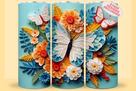 Blue Butterfly On Orange Flower