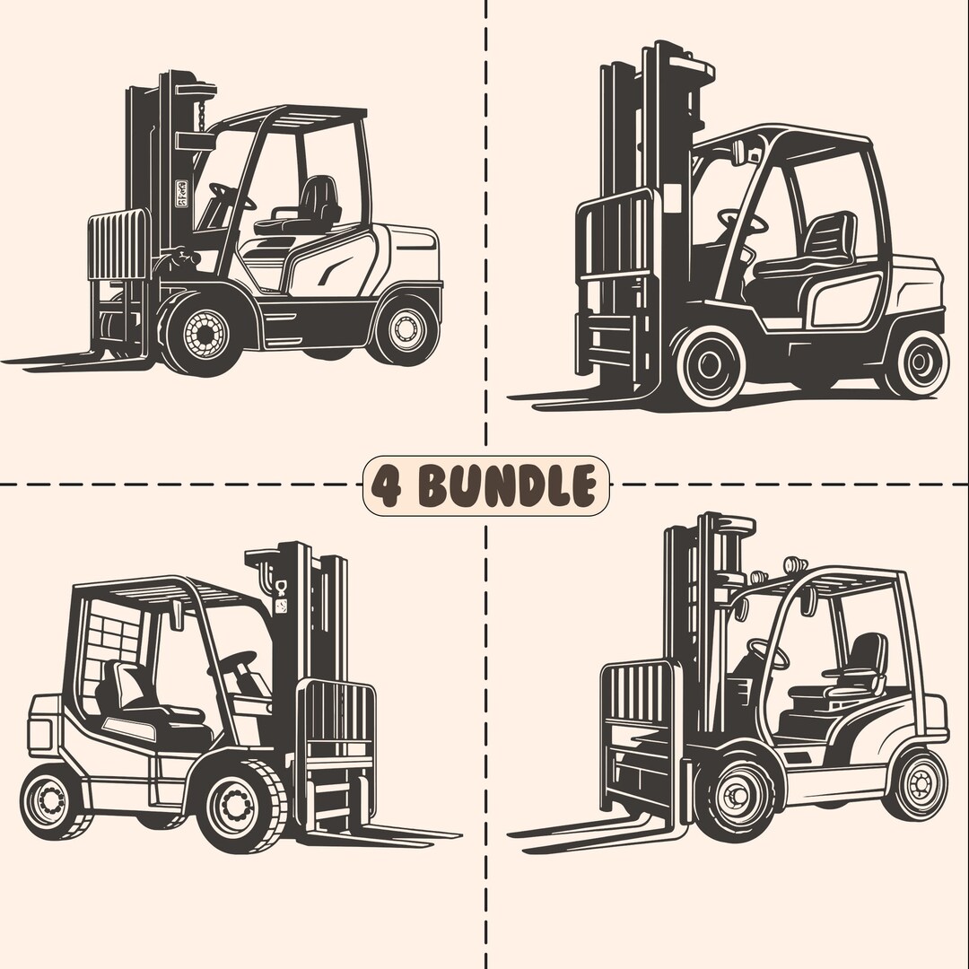 Forklift SVG Forklift PNG Forklift DXF Laser Machine Cut File Printable ...