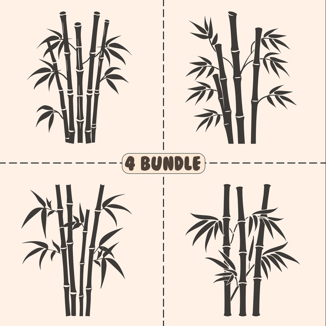 Bamboo SVG Bamboo PNG Bamboo DXF Bamboo Laser Machine Cut File ...