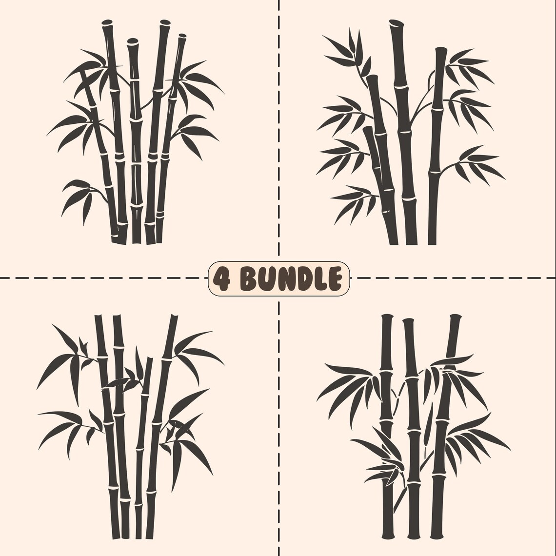 Bamboo SVG Bamboo PNG Bamboo DXF Bamboo Laser Machine Cut File ...