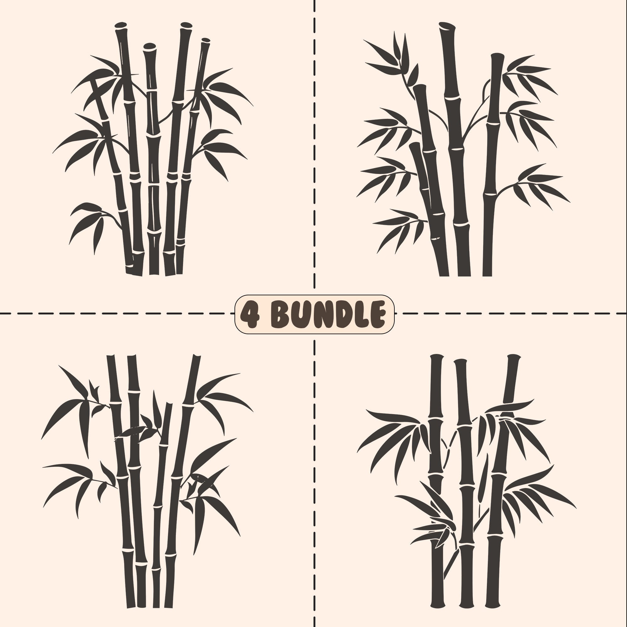 Bamboo SVG Bamboo PNG Bamboo DXF Bamboo Laser Machine Cut File ...