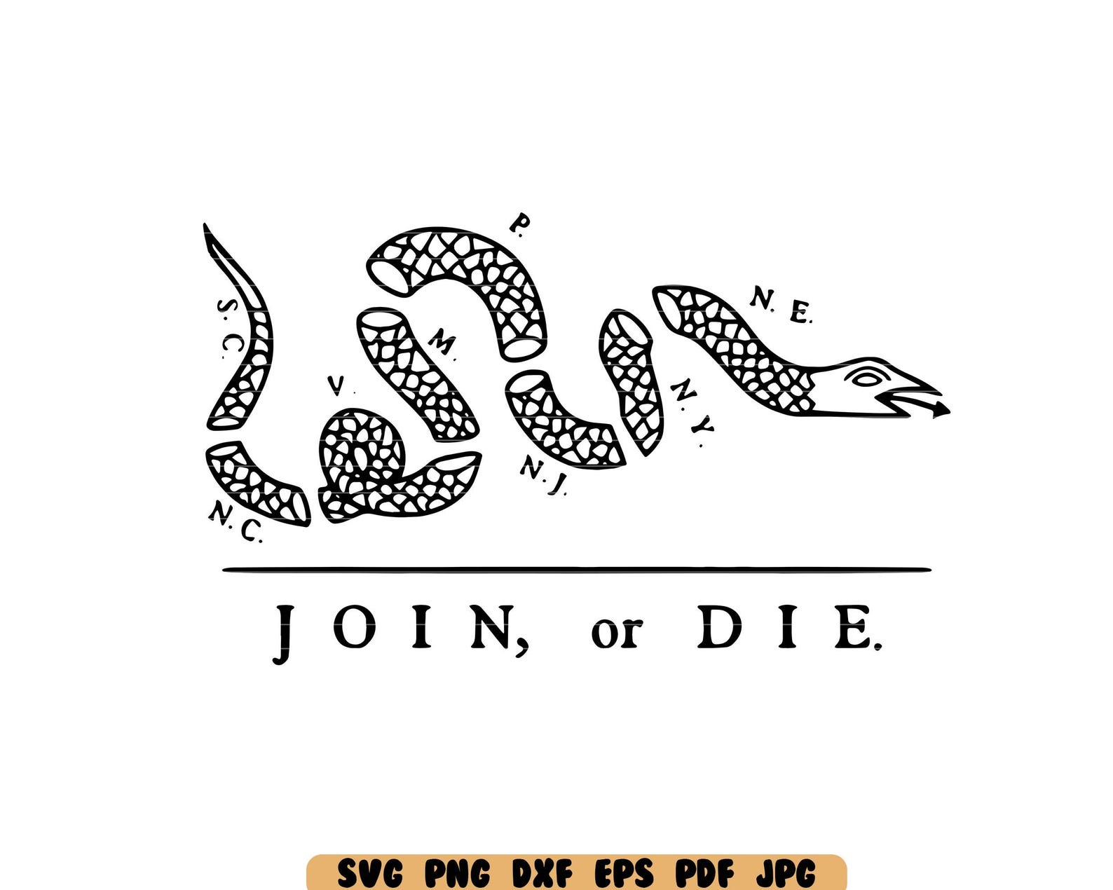 Join or Die SVG Join or Die DXF Join or Die PNG Join or Die Cut File ...