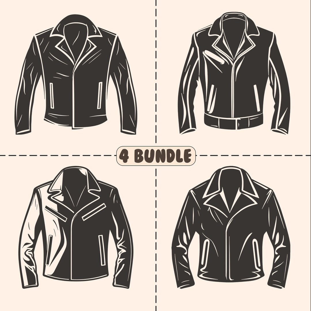 Leather Jacket SVG Leather Jacket PNG DXF Laser Machine Cut File ...