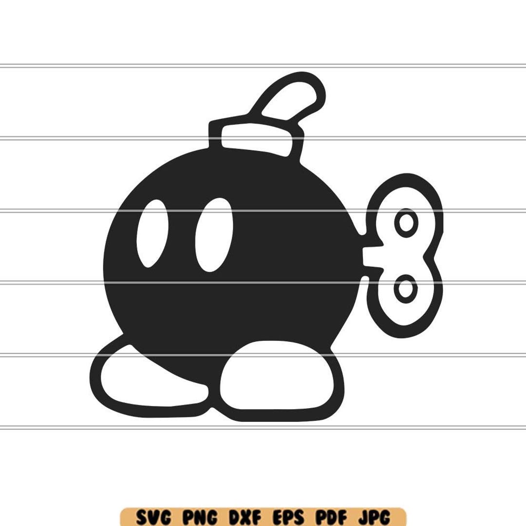 Bob Omb Svg, Bob Omb Dxf, Bob Omb Png, Bob Omb Cut File, Bob Omb ...