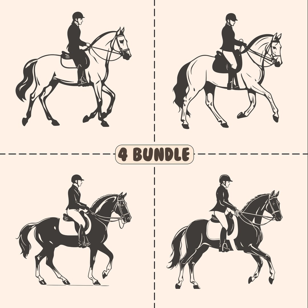 Equestrian SVG Equestrian PNG Equestrian DXF Laser Machine Cut File ...