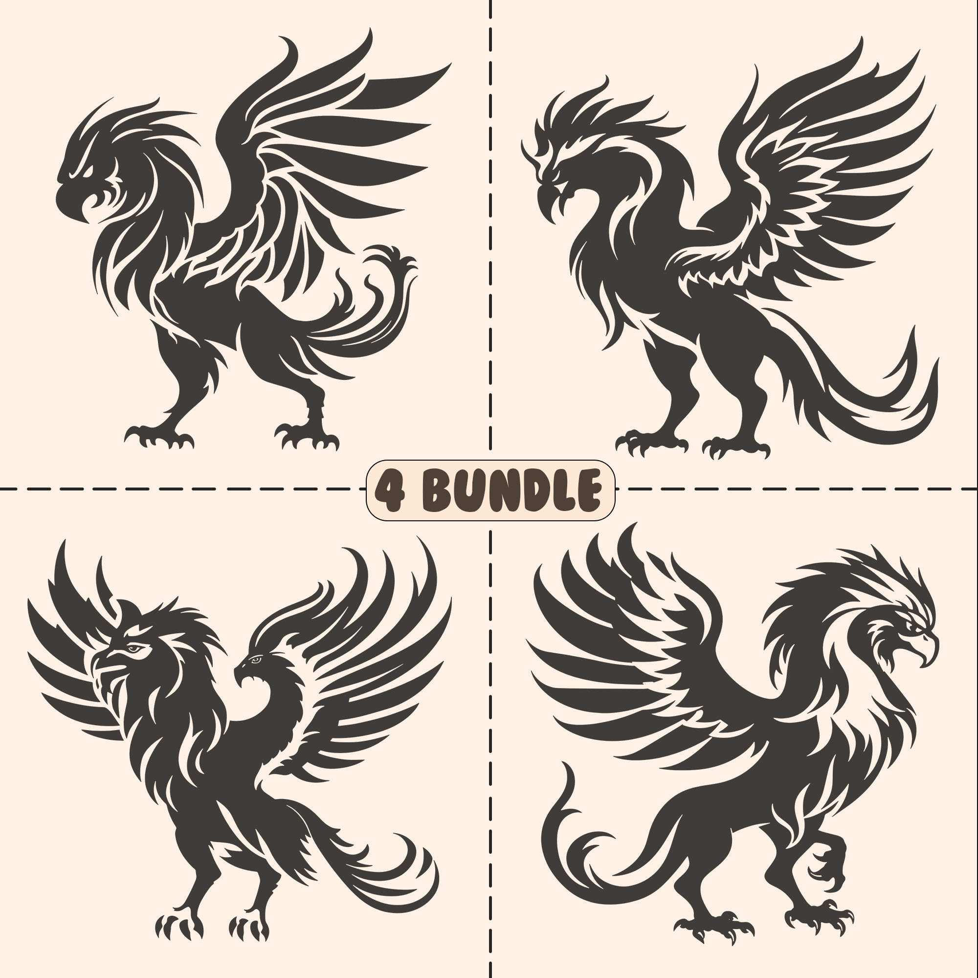 Griffin SVG Griffin PNG Griffin DXF Griffin Laser Machine Cut File ...