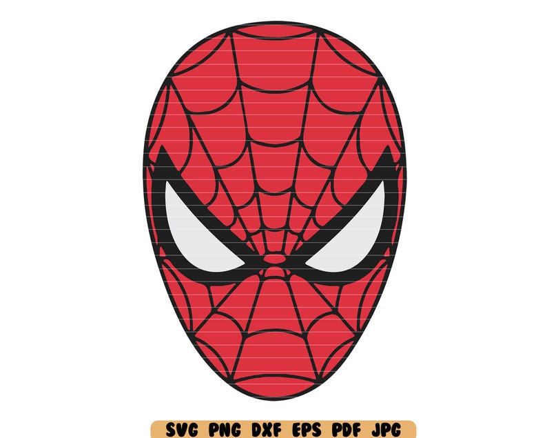 Spiderman SVG Spiderman Mask DXF Spiderman Head PNG Spiderman Cut File ...