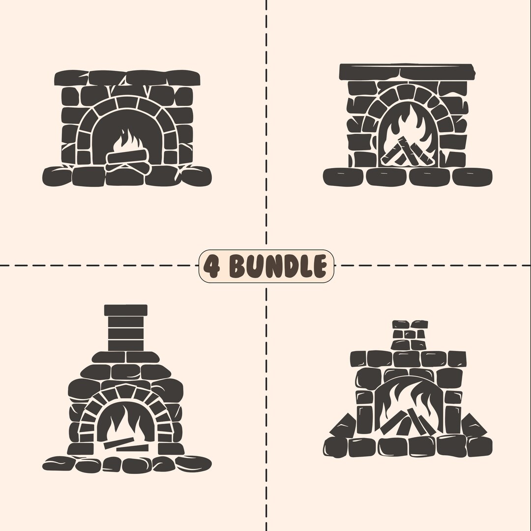 Fire Place SVG Fire Place PNG Fire Place DXF Laser Machine Cut File ...