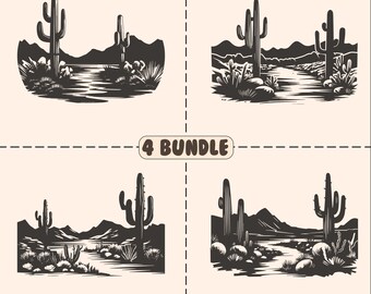 Longhorn Desert Scene Stencil DIGITAL PRINT PNG File - Etsy