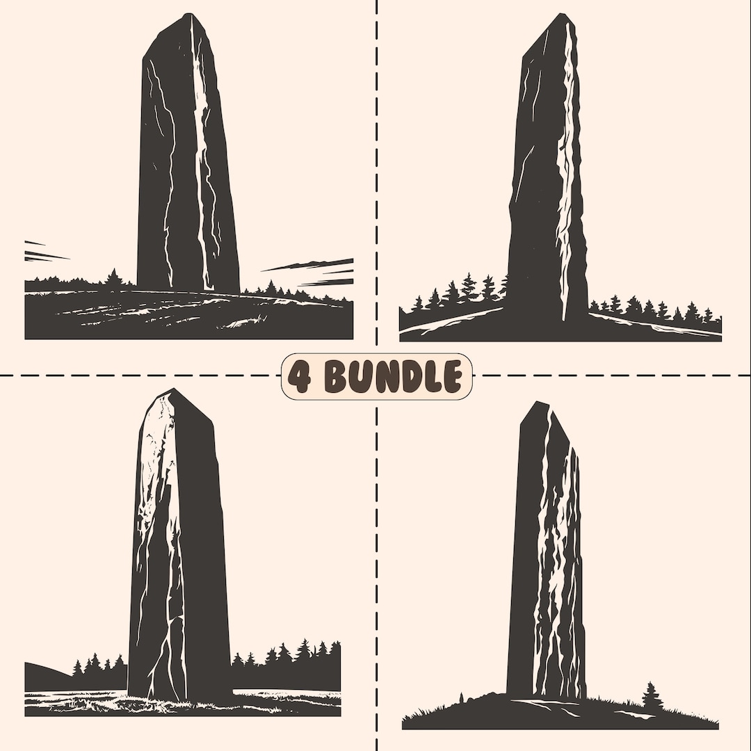 Monolith SVG Monolith PNG Monolith DXF Laser Machine Cut File Printable ...