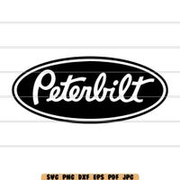 Black Peterbilt Semi-truck SVG – Commercial Trucking Clipart (digital ...