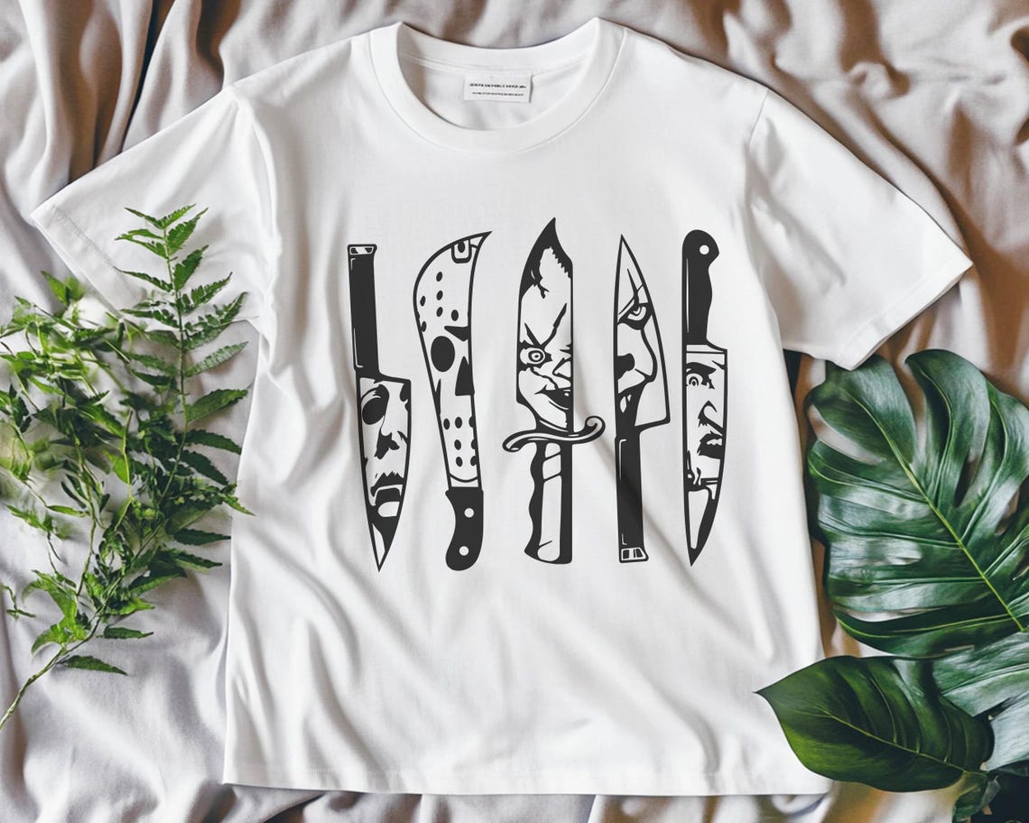 Horror Movie Characters Knife Halloween SVG DXF PNG Cut File Clipart ...