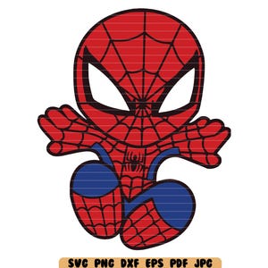 Spiderman Kid SVG Little Spiderman DXF Spiderman PNG Cut File Clipart ...
