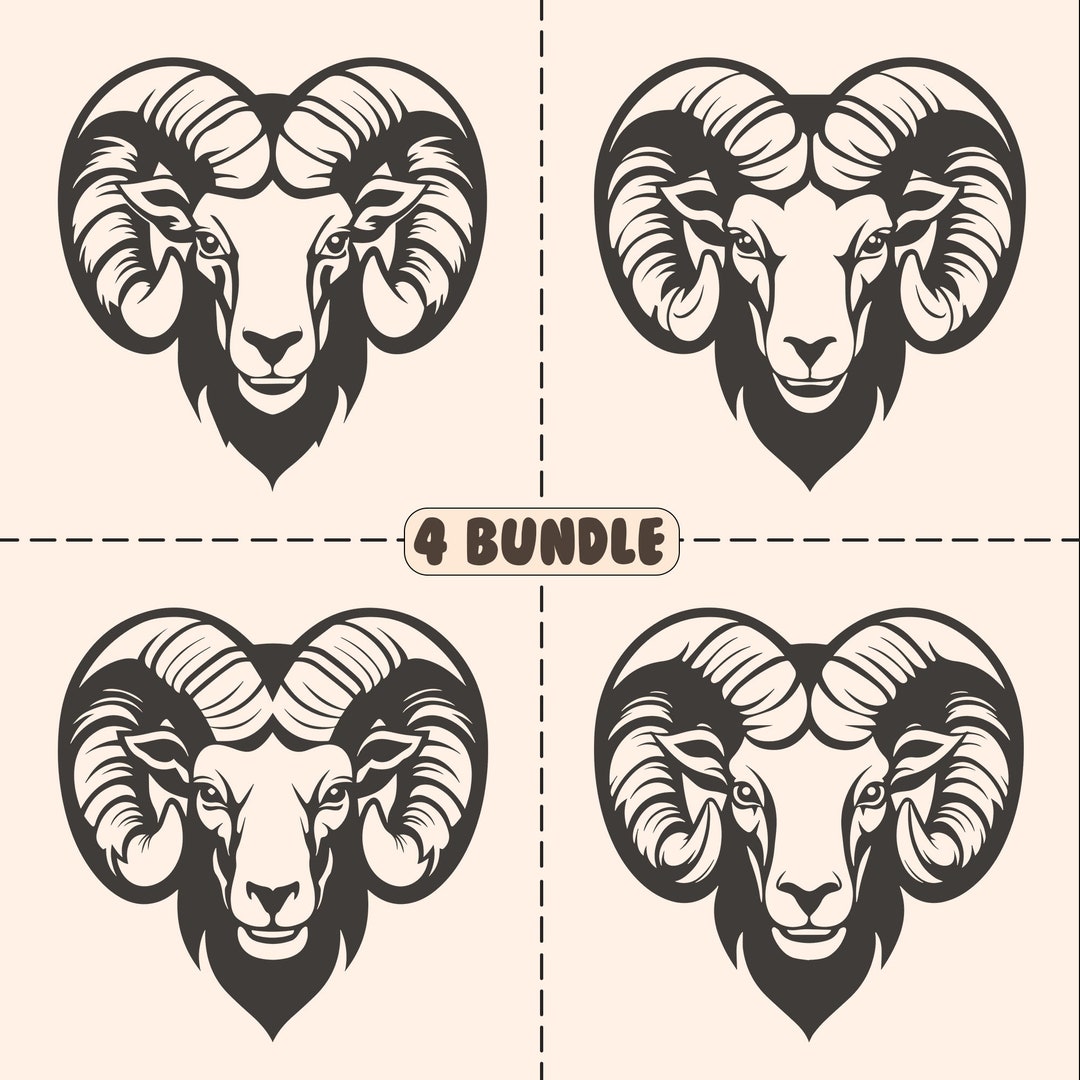 Ram SVG Ram PNG Ram DXF Ram Laser Machine Ram Cut File Ram Printable ...
