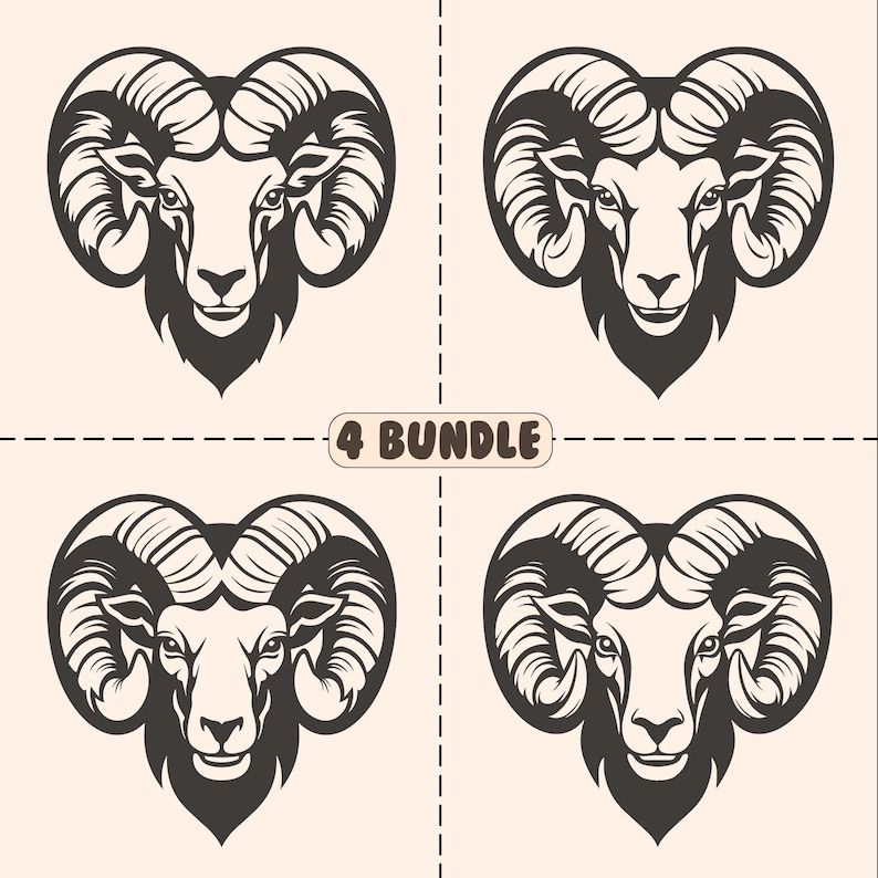 Ram SVG Ram PNG Ram DXF Ram Laser Machine Ram Cut File Ram Printable ...