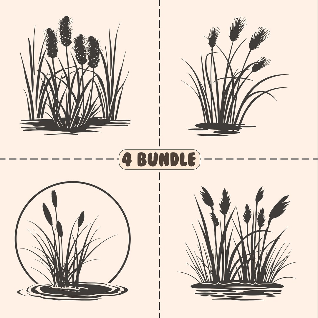 Cattails SVG Cattails PNG Cattails DXF Laser Machine Cut File Printable ...