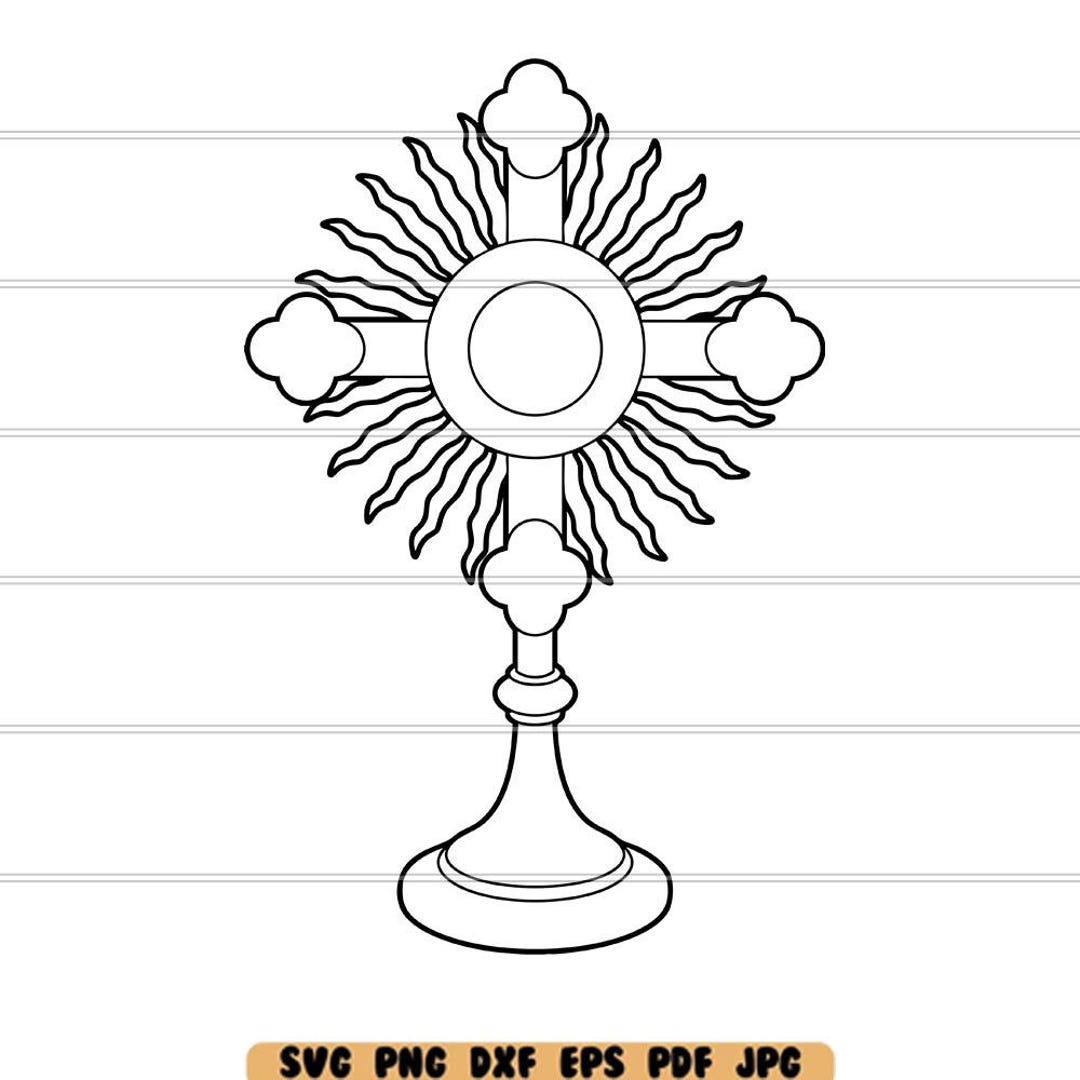 Monstrance Svg, Monstrance Dxf, Monstrance Png, Monstrance Cut File ...